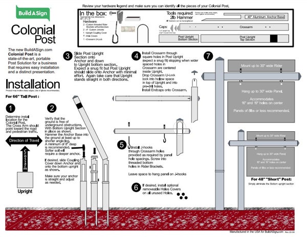 bhhs. Colonial Post (White)