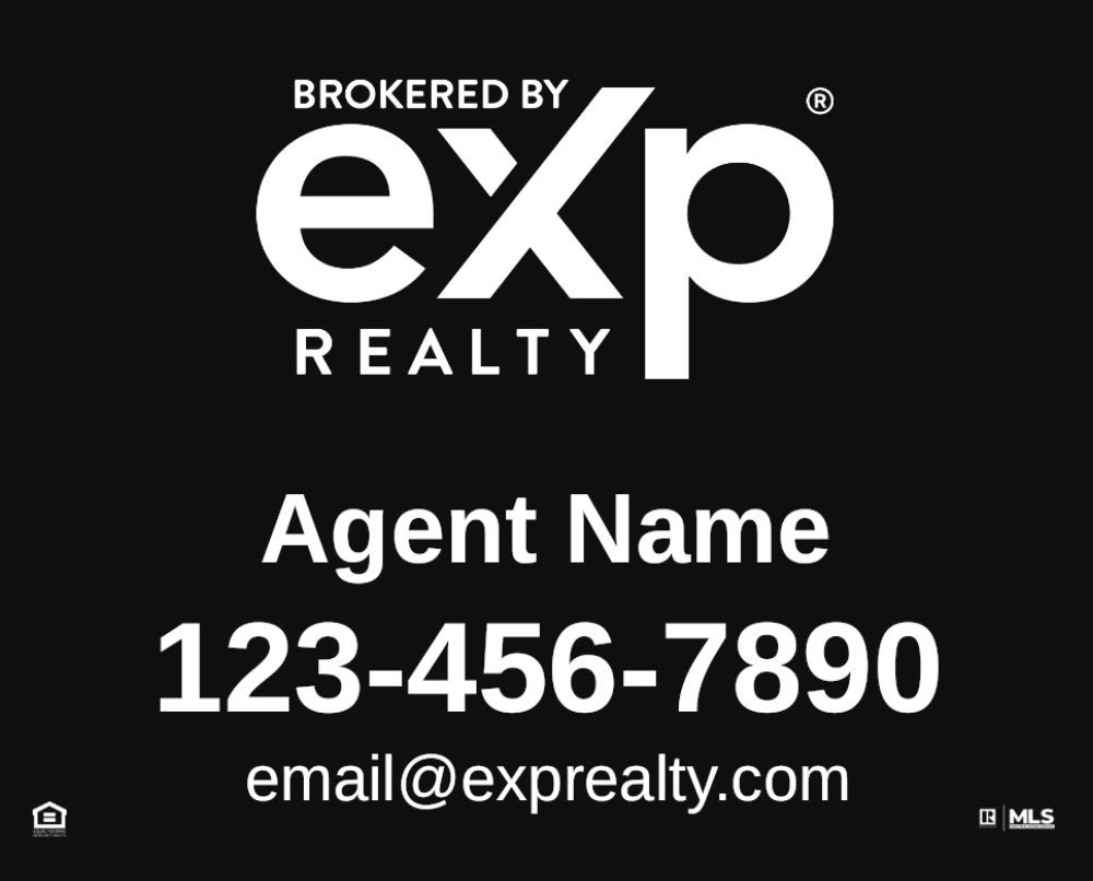 eXp Realty Marketing Store. Black & White Agent Yard Sign - 24" x 30"
