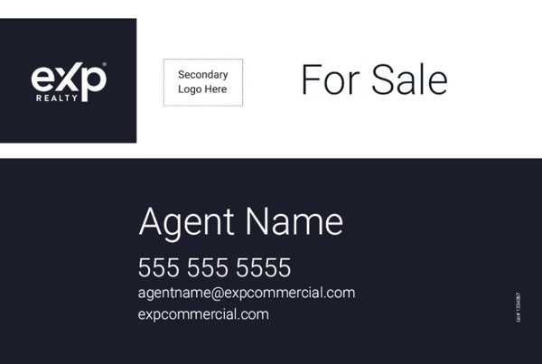 eXp Commercial. Dark Blue 4'x6' Dual Branded Light - Design 2