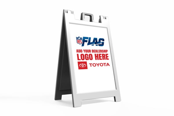 NFL Flag Football. NFL Flag x TOYOTA - Sandwich Board - White